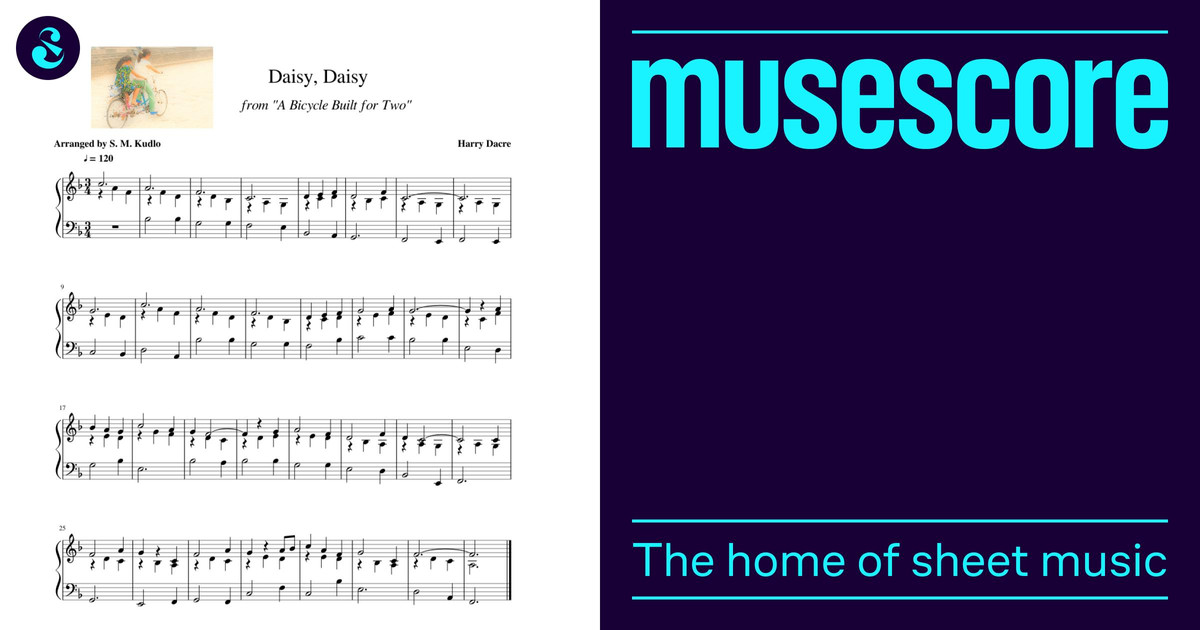 Daisy, Daisy Sheet Music for Piano (Solo) easy | MuseScore.com
