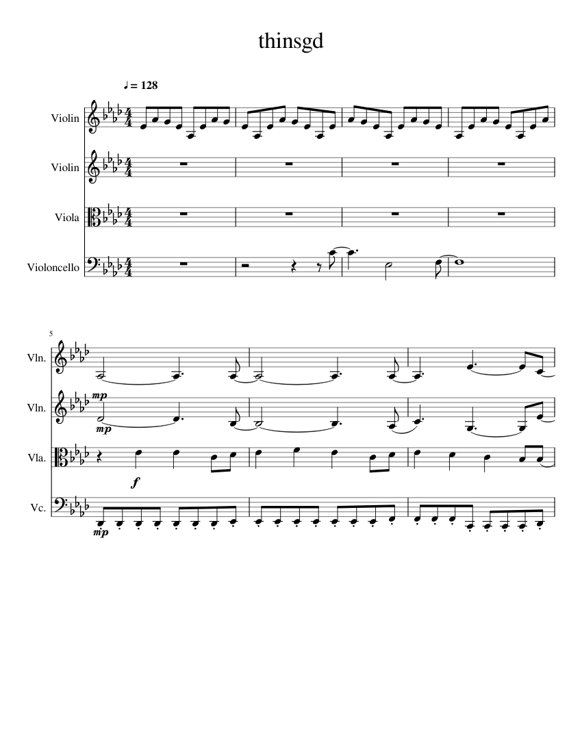 clarity zedd Sheet Music for Violin, Viola, Cello (String Quartet ...