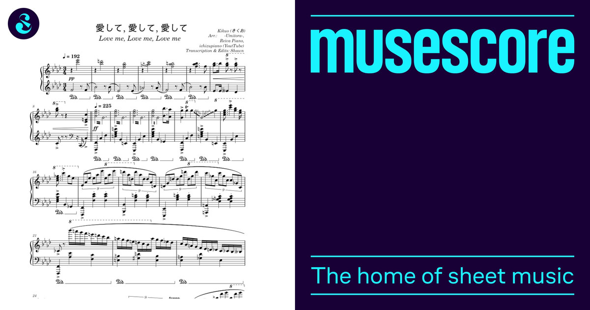 Aishite Aishite Aishite – Kikuo (remake) Sheet Music for Piano (Solo ...