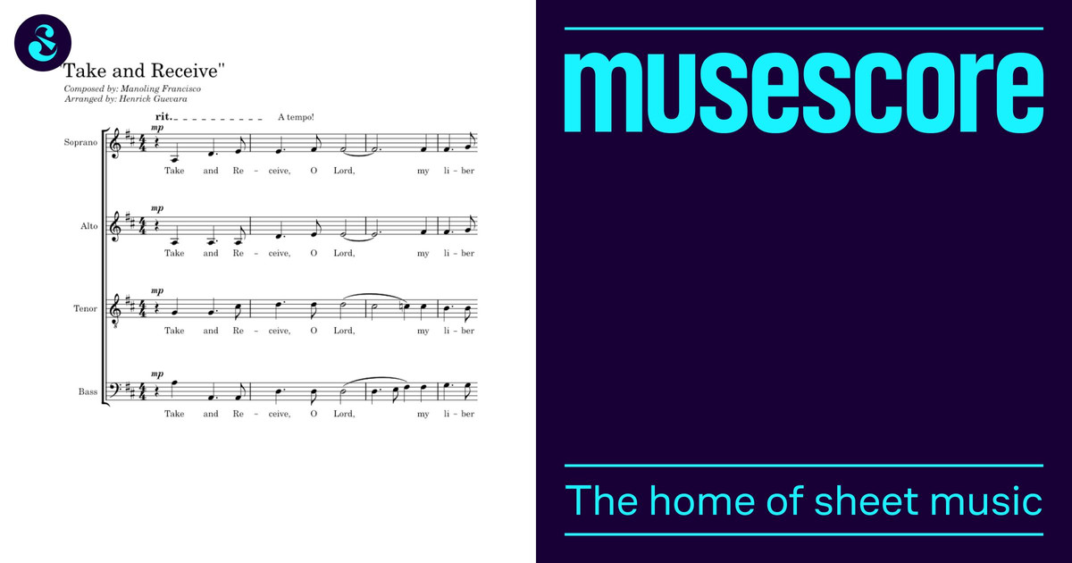 Take and Receive – SJ Fr. Manoling V. Francisco Sheet Music for Bass ...