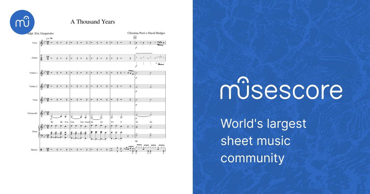 A thousand years – Christina Perri Sheet music for Piano, Viola, Guitar ...