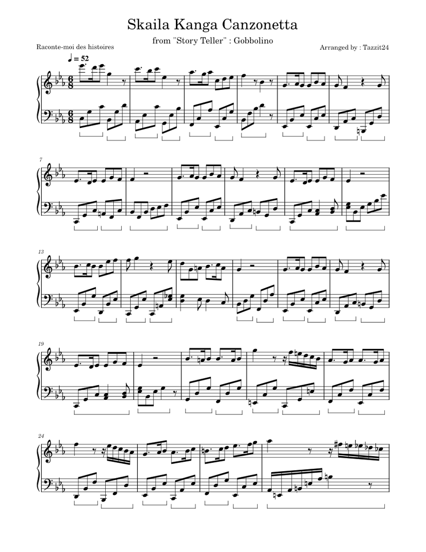Gobbolino Canzonetta – Skaila Kanga (Cantanetta) - piano tutorial