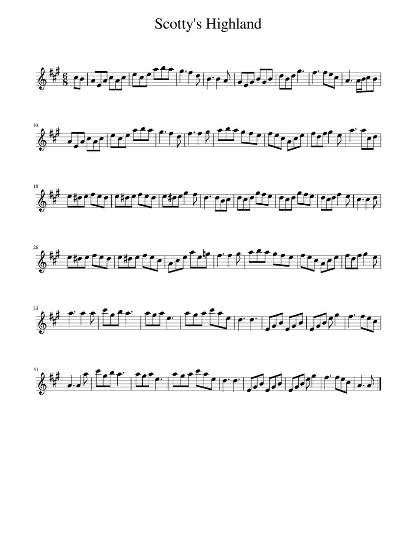 Scotty's Highland Sheet music for Piano (Solo) | Musescore.com