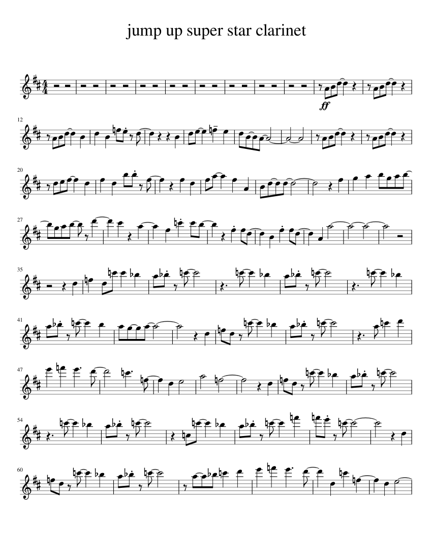 jump up super star clarinet Sheet music for Clarinet in b-flat (Solo ...
