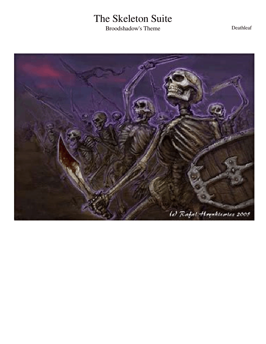 The Skeleton Suite - Broodshadow's Theme Sheet music for Trombone, Tuba ...