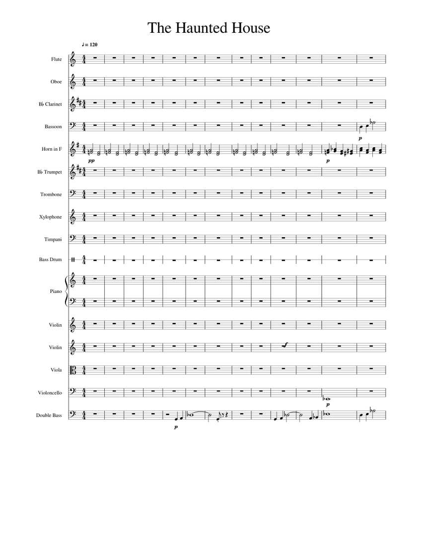 Haunted House Sheet music for Piano, Trombone, Flute, Oboe & more ...