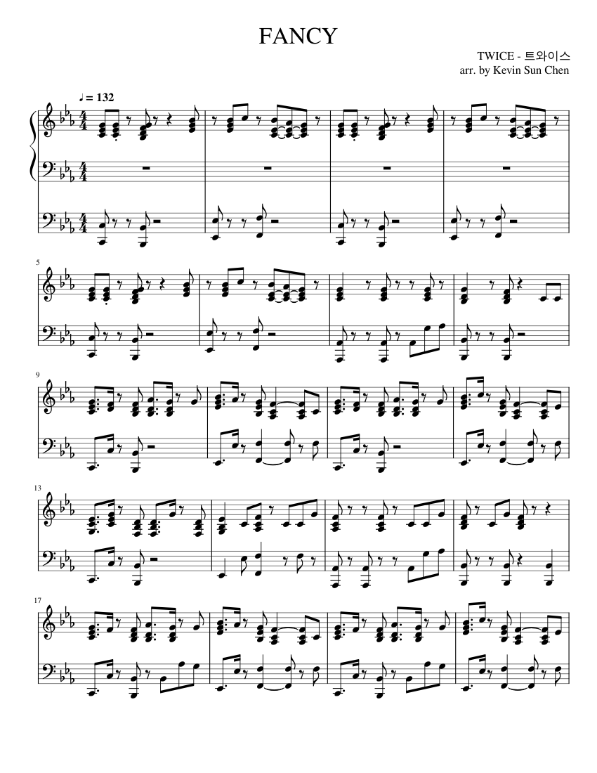 TWICE - "FANCY" Sheet Music for Piano (Solo) | MuseScore.com