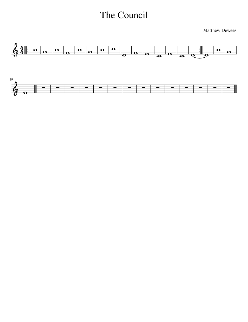 The Council Sheet music for Piano (Solo) Easy | Musescore.com