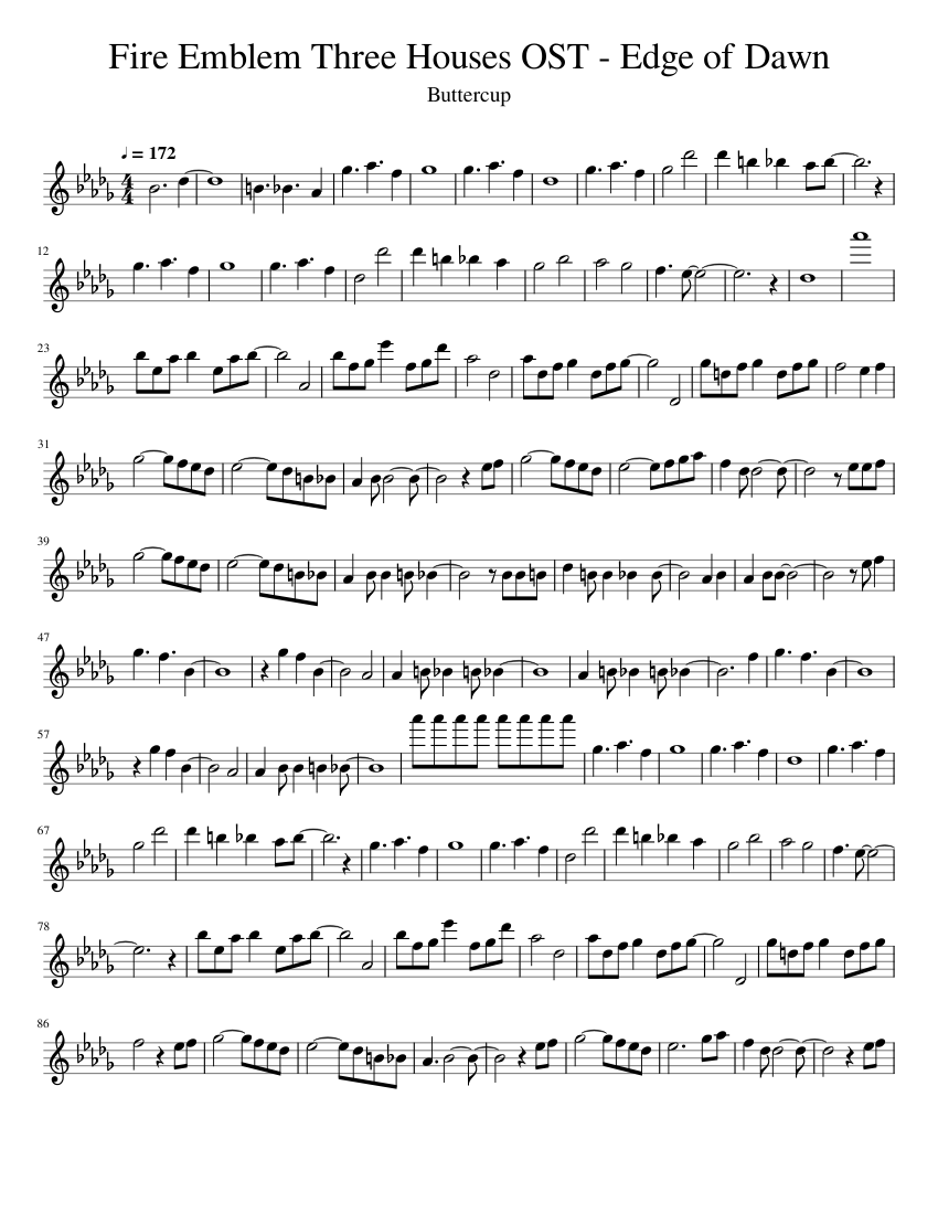 Fire Emblem Three Houses OST - Edge of Dawn - piano tutorial