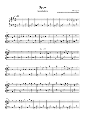 Spow – Cheesy Hfj Sheet music for Piano (Solo) Easy | Musescore.com