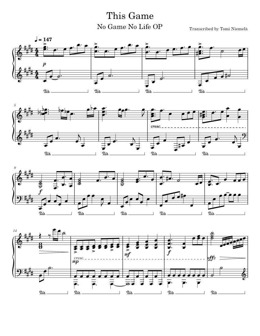 This Game No Game No Life OP Sheet Music For Piano Solo Musescore this-game-no-game-no-life-op-sheet-music-for-piano-solo-musescore