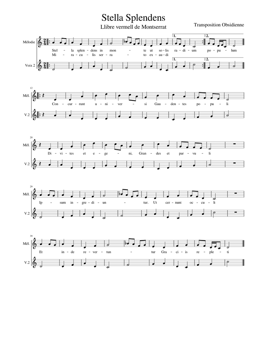 Stella Splendens Sheet music for Piano, Violin (Solo) | Musescore.com