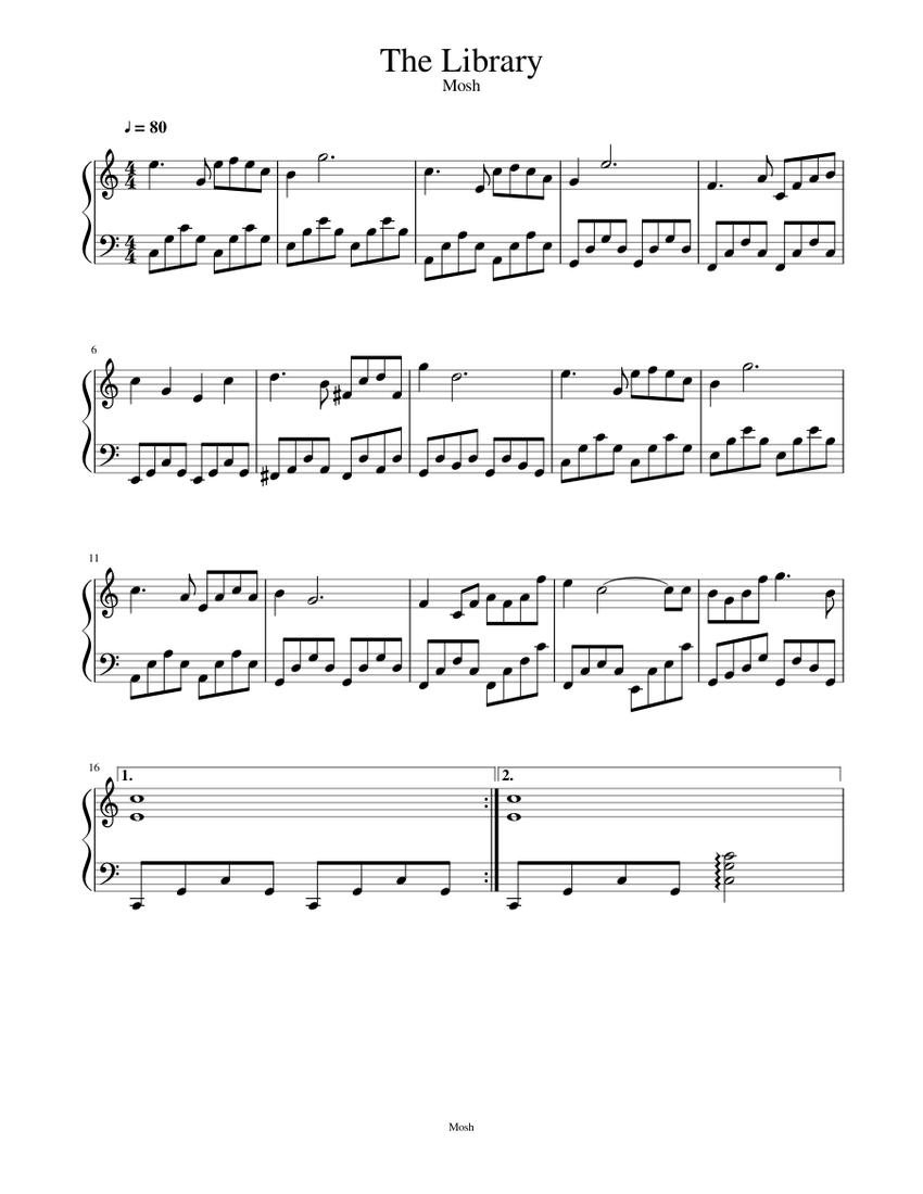 The Library (Changed OST) Sheet Music for Piano (Solo) Easy | MuseScore.com