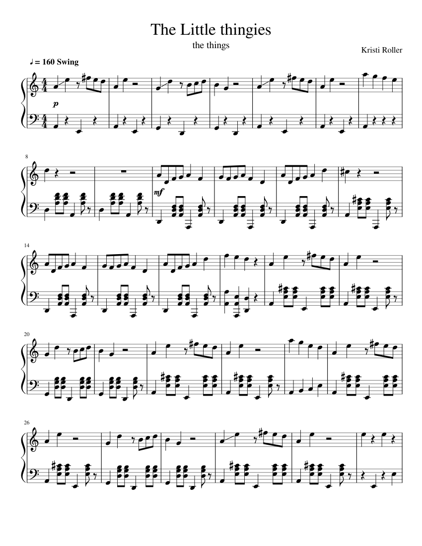 The Little thingies Sheet music for Piano (Solo) | Musescore.com