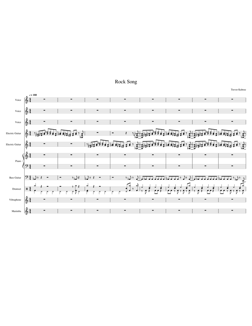 Rock_Song Sheet music for Piano, Vocals, Vibraphone, Guitar & more ...