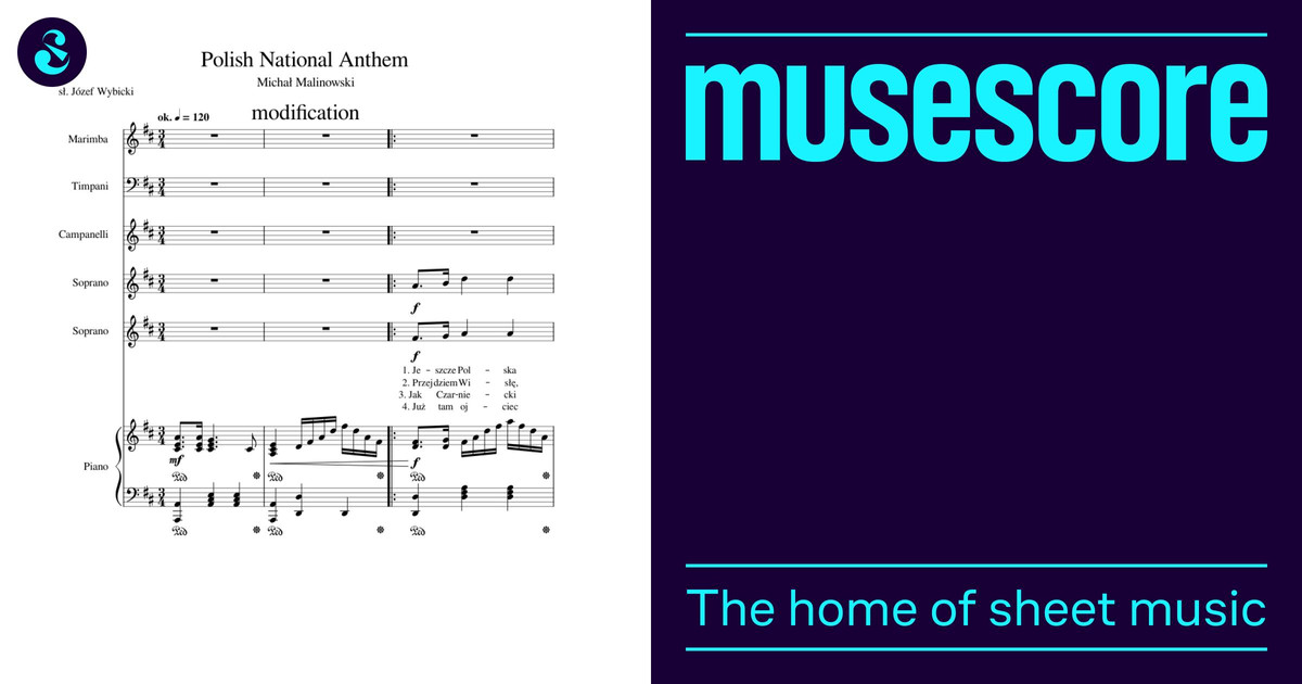 Polish_National_Anthem_modification – 1999M.M Sheet music for Piano ...