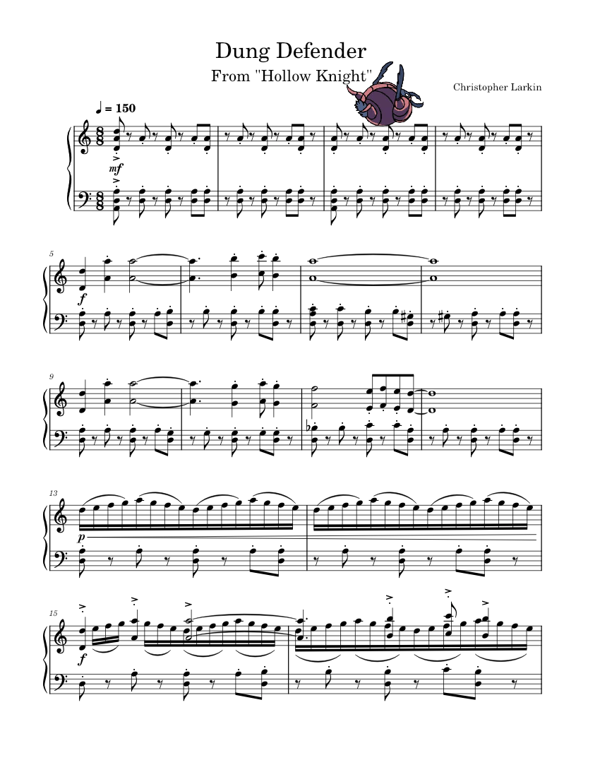 Dung Defender – Christopher Larkin – Theme from "Hollow Knight" for ...