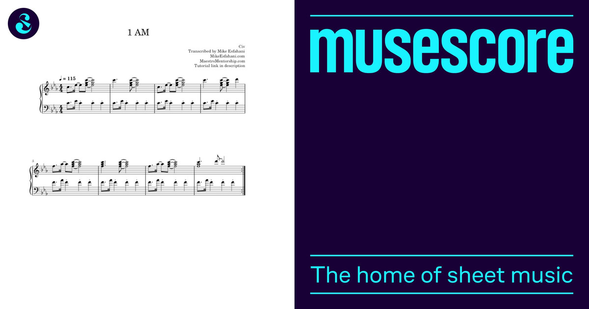 1AM - Civ Sheet Music for Piano (Solo) Easy | MuseScore.com