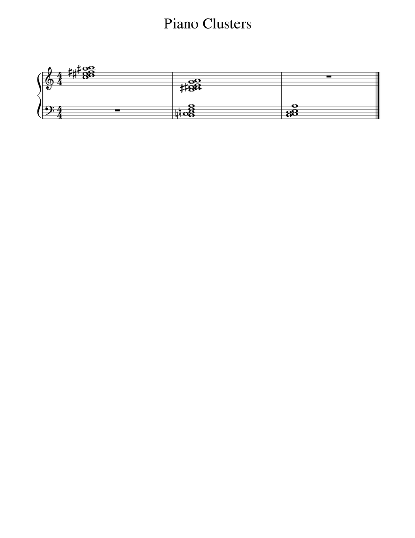 Piano Clusters Sheet music for Piano (Solo) | Musescore.com