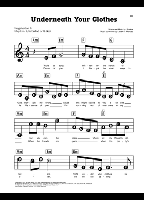 Underneath Your Clothes Guitar