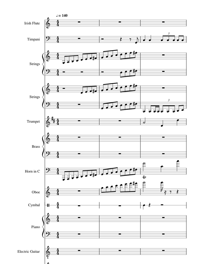 Western theme intro Sheet music for Piano, Female, Male, Oboe & more ...