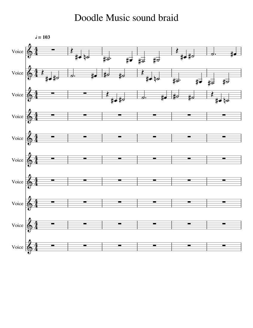 Vocal Sound Braid Sheet music for Vocals (Choral) | Musescore.com