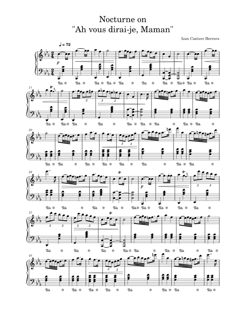 Ah Vous Dirai-Je Maman – Wolfgang Amadeus Mozart Nocturne on "Ah vous ...