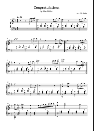 Play Official version of Congratulations Sheet Music by Mac Miller for Piano | MuseScore.com