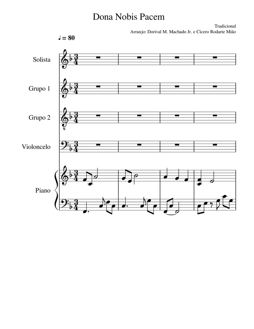 Dona Nobis Pacem Sheet music for Piano, Alto, Tenor, Baritone & more ...