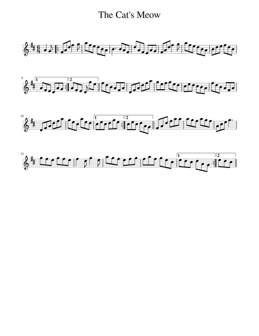 The Cat's Meow Sheet music for Piano (Solo) Easy | Musescore.com