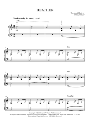 Heather Sheet Music for Piano (Solo) | MuseScore.com