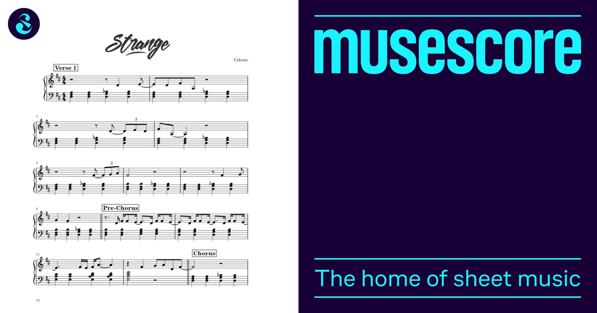 Strange – Celeste Sheet Music with Chords for Piano (Solo) Easy | MuseScore.com