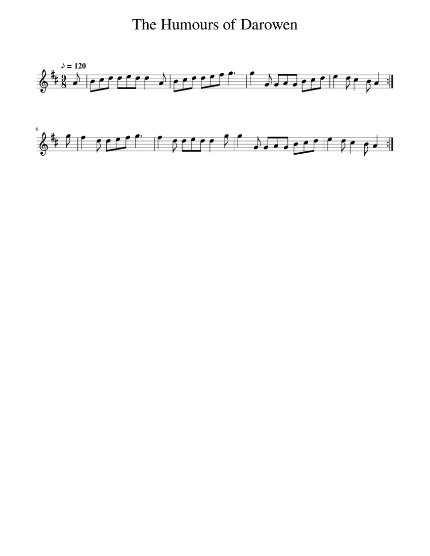 The Humours of Darowen Sheet music for Piano (Solo) | Musescore.com