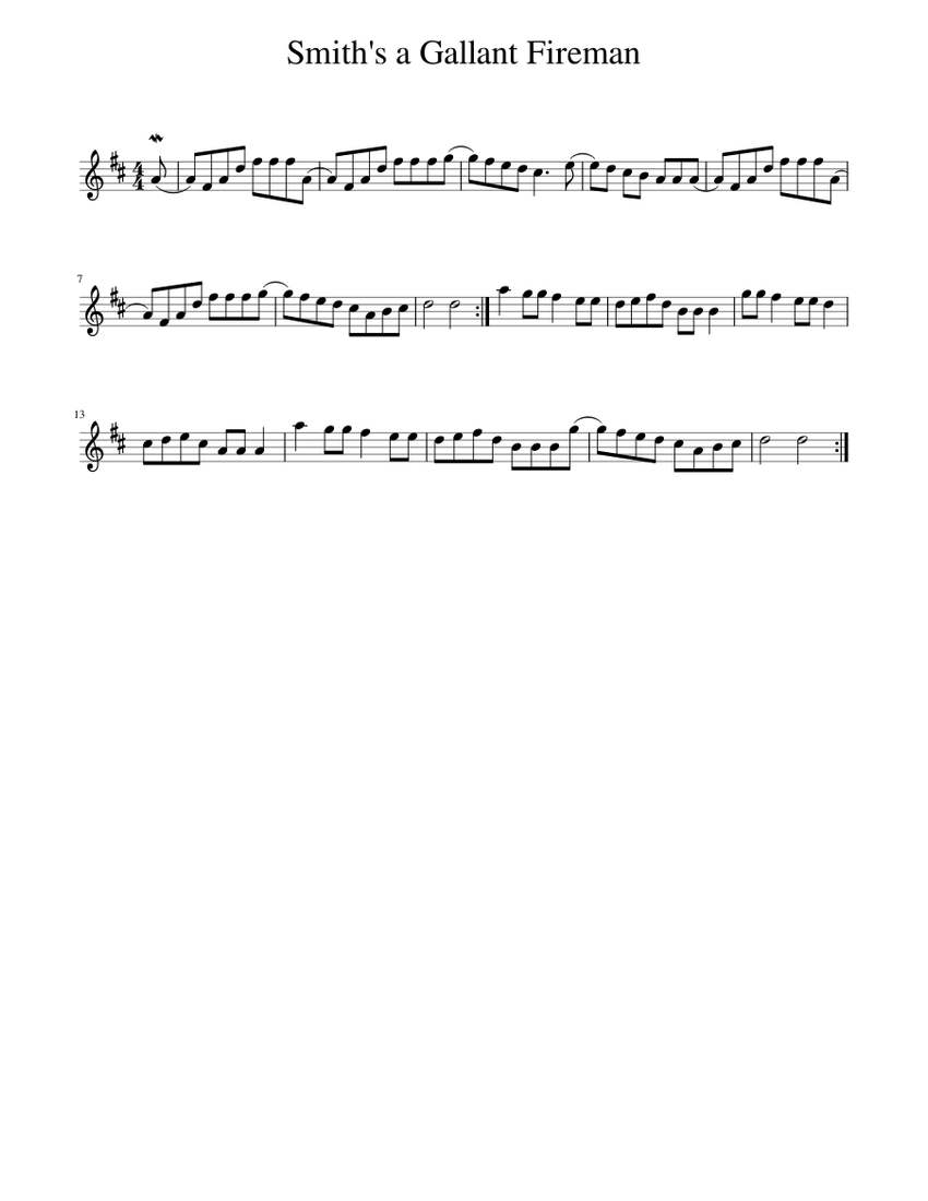 Smith's a Gallant Fireman Sheet music for Piano (Solo) Easy | Musescore.com