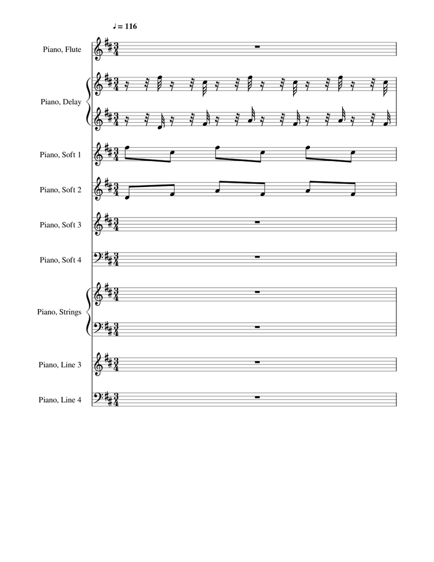Fallen Down (Reprise) (Piano Cover) Sheet music for Piano (Mixed ...