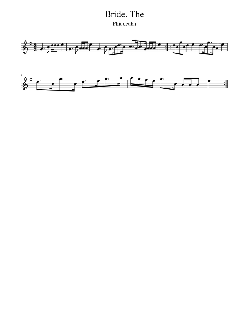 The Bride Sheet music for Piano (Solo) | Musescore.com