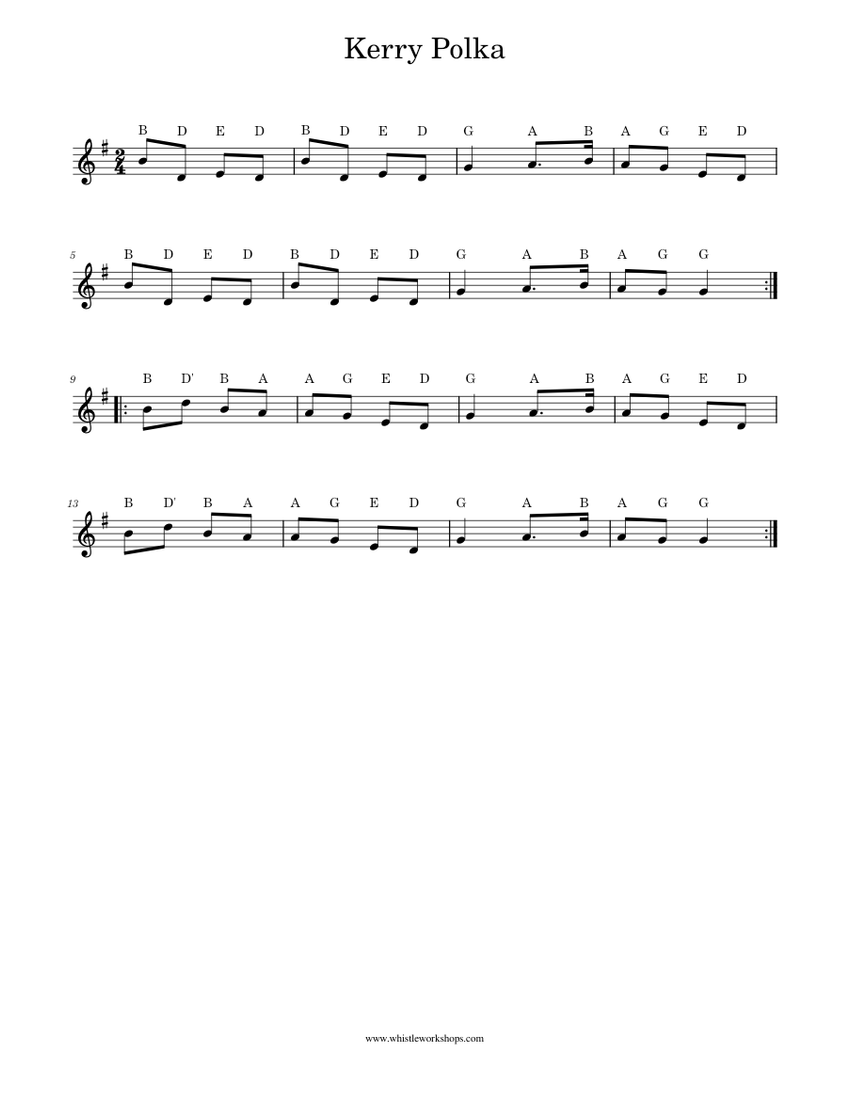 Kerry Polka Sheet music for Piano (Solo) | Musescore.com