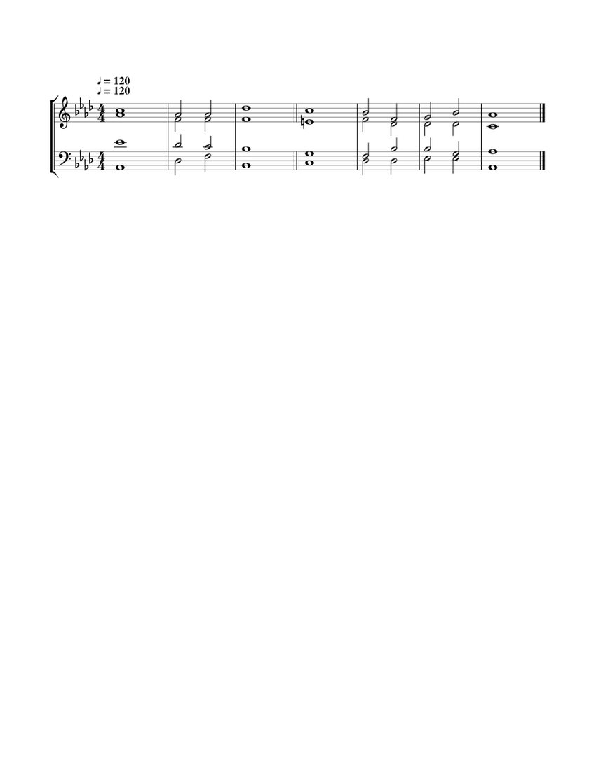 Single chant in A flat major Sheet music for Woodwinds group (Woodwind ...