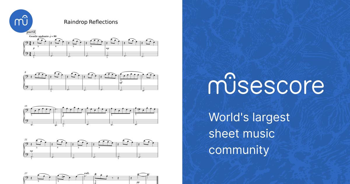 Raindrop Reflections Sheet Music for Piano (Solo) easy | MuseScore.com