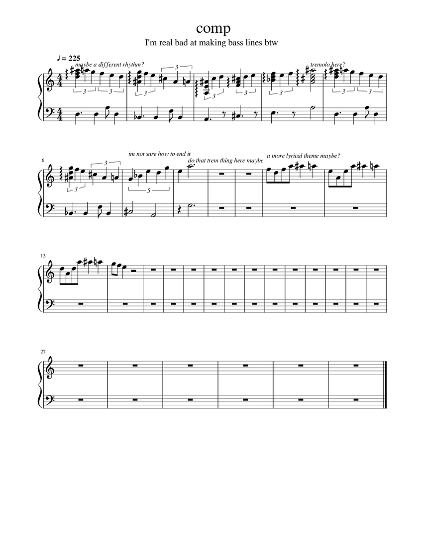Comp Sheet music for Piano (Solo) Easy | Musescore.com