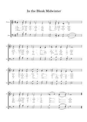 In The Bleak Midwinter (Key of G Half-Sharp) Sheet Music for Bass ...