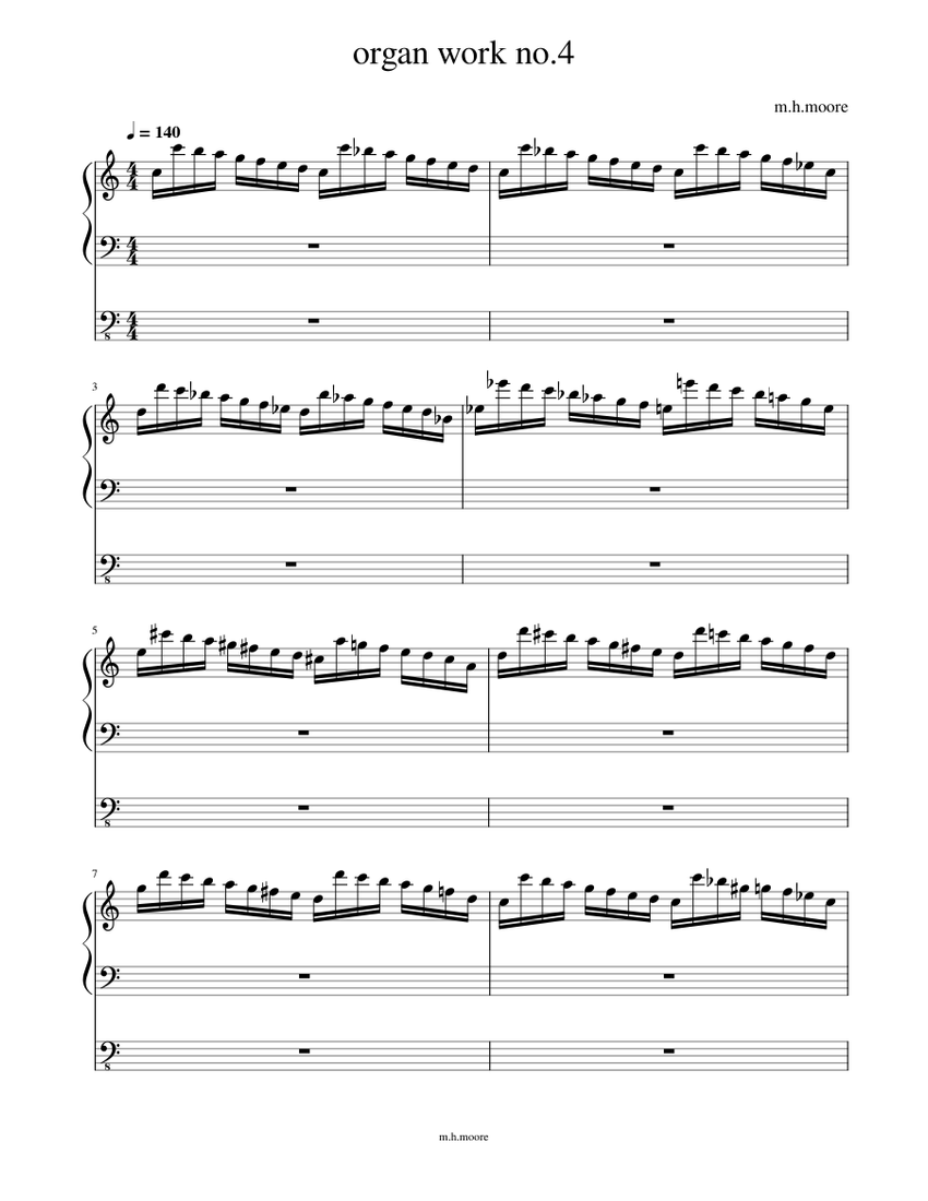 organ_work_no.4 Sheet Music for Organ (Solo) | MuseScore.com