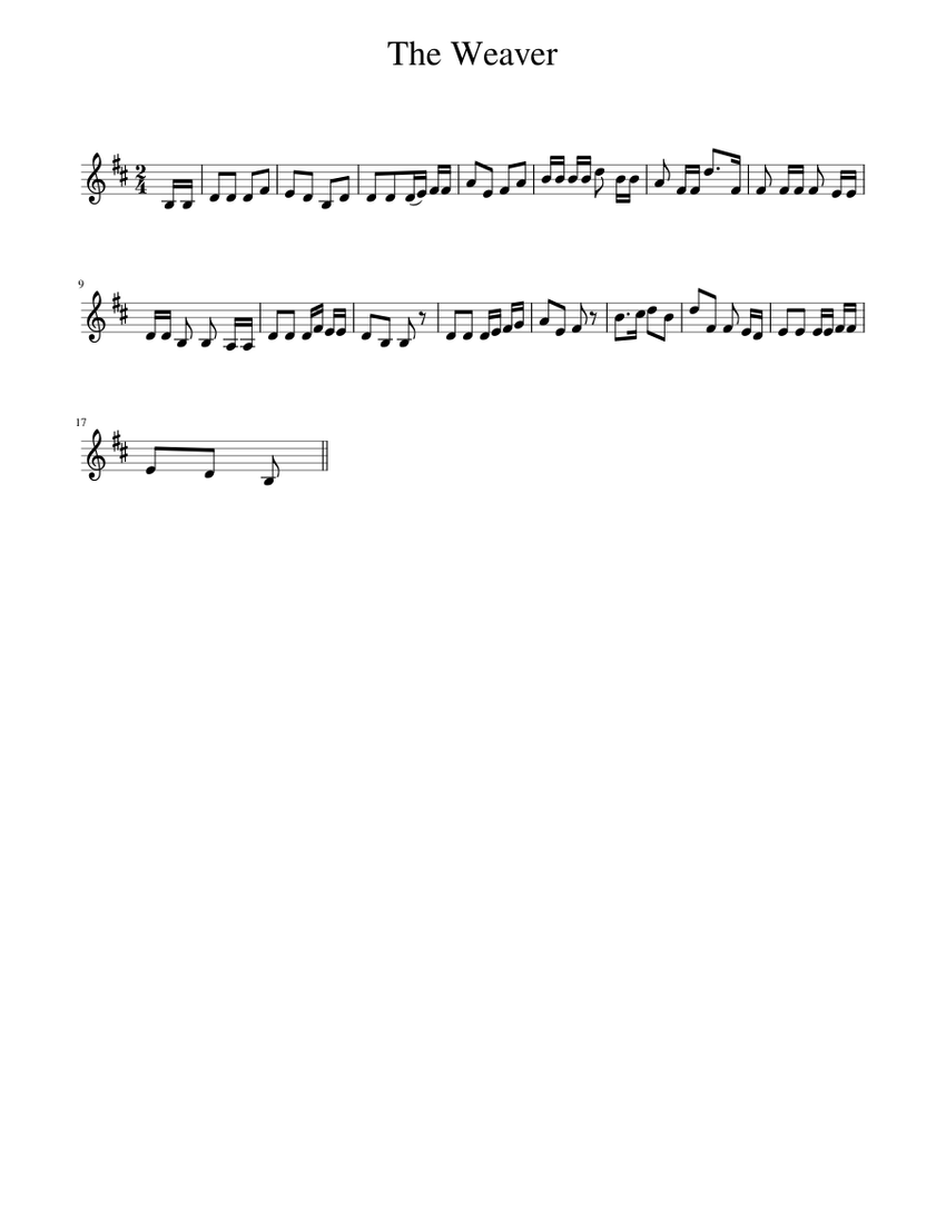 The Weaver Sheet music for Piano (Solo) Easy | Musescore.com
