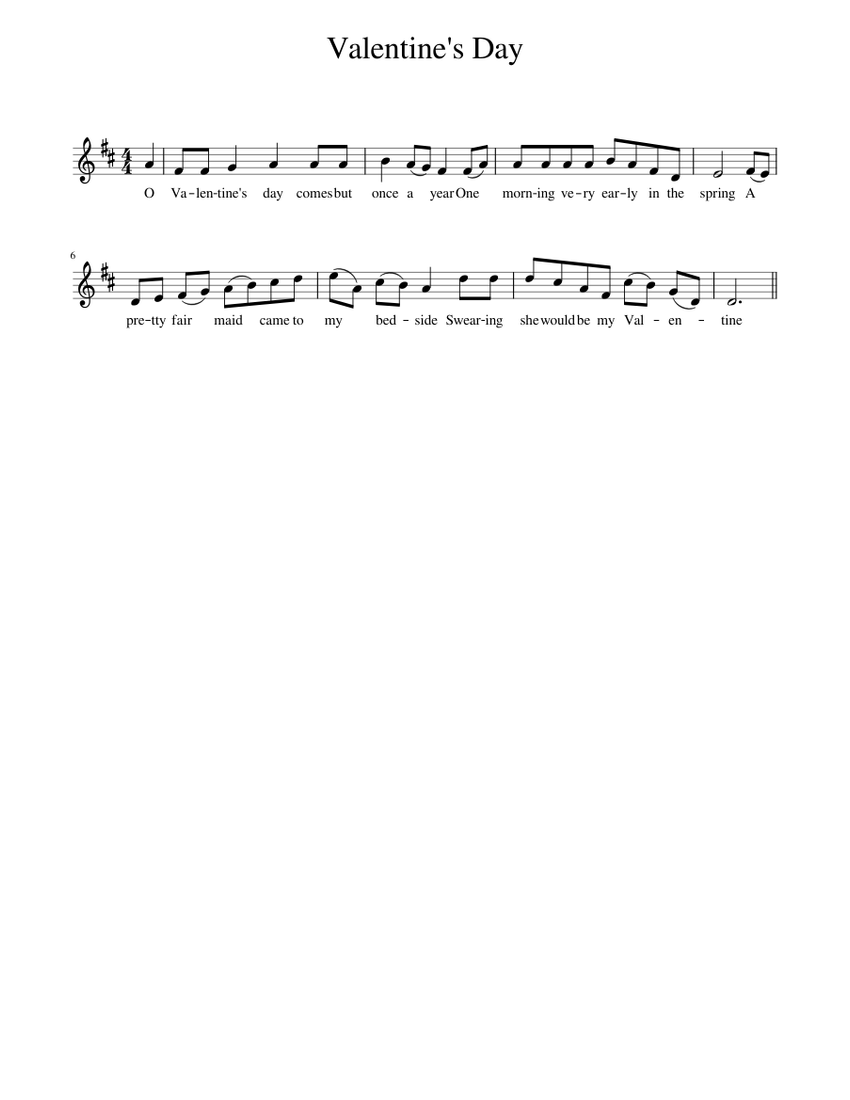 Valentine's Day Sheet music for Piano (Solo) Easy | Musescore.com