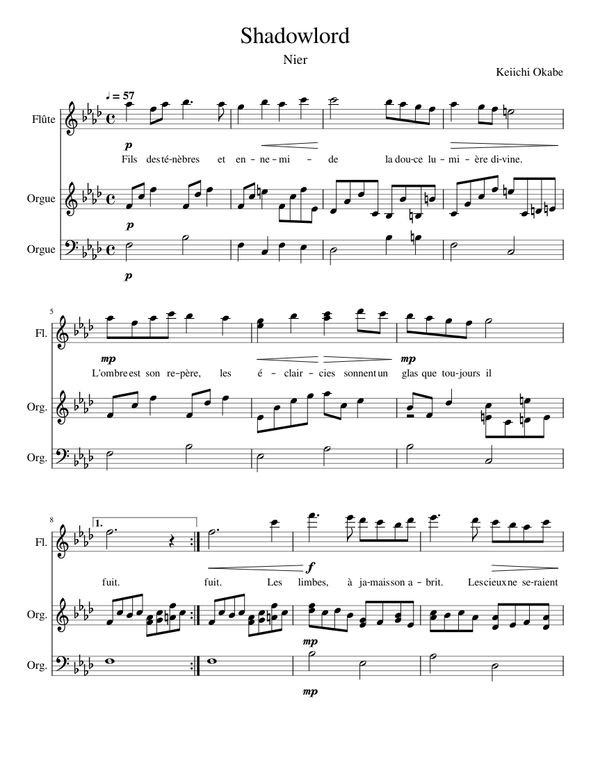 Shadowlord - Nier - piano tutorial