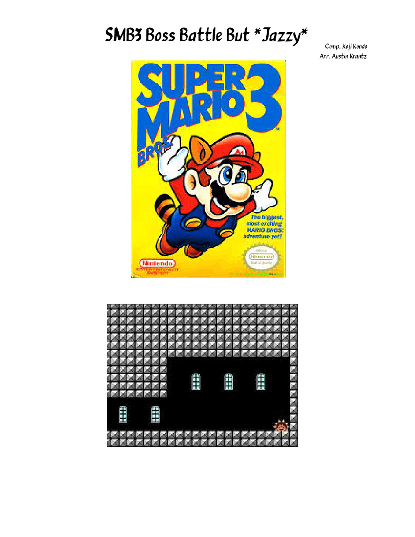 SMB3 Boss Battle But *Jazzy* Sheet Music for Piano, Trombone, Saxophone ...