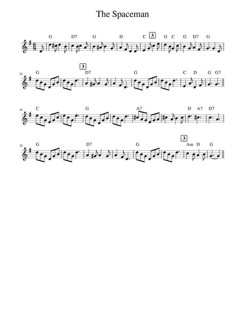 The Spaceman Sheet music for Piano (Solo) Easy | Musescore.com