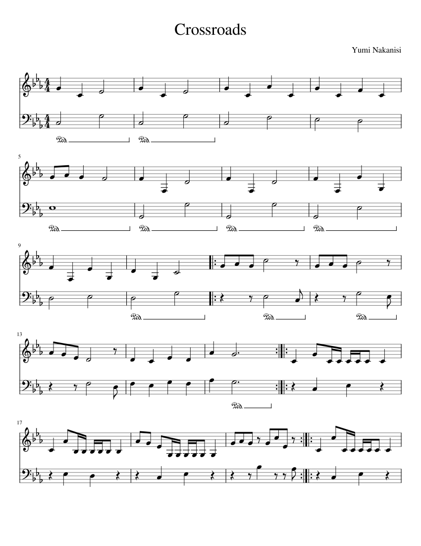 Crossroads Sheet music for Piano (Solo) Easy | Musescore.com