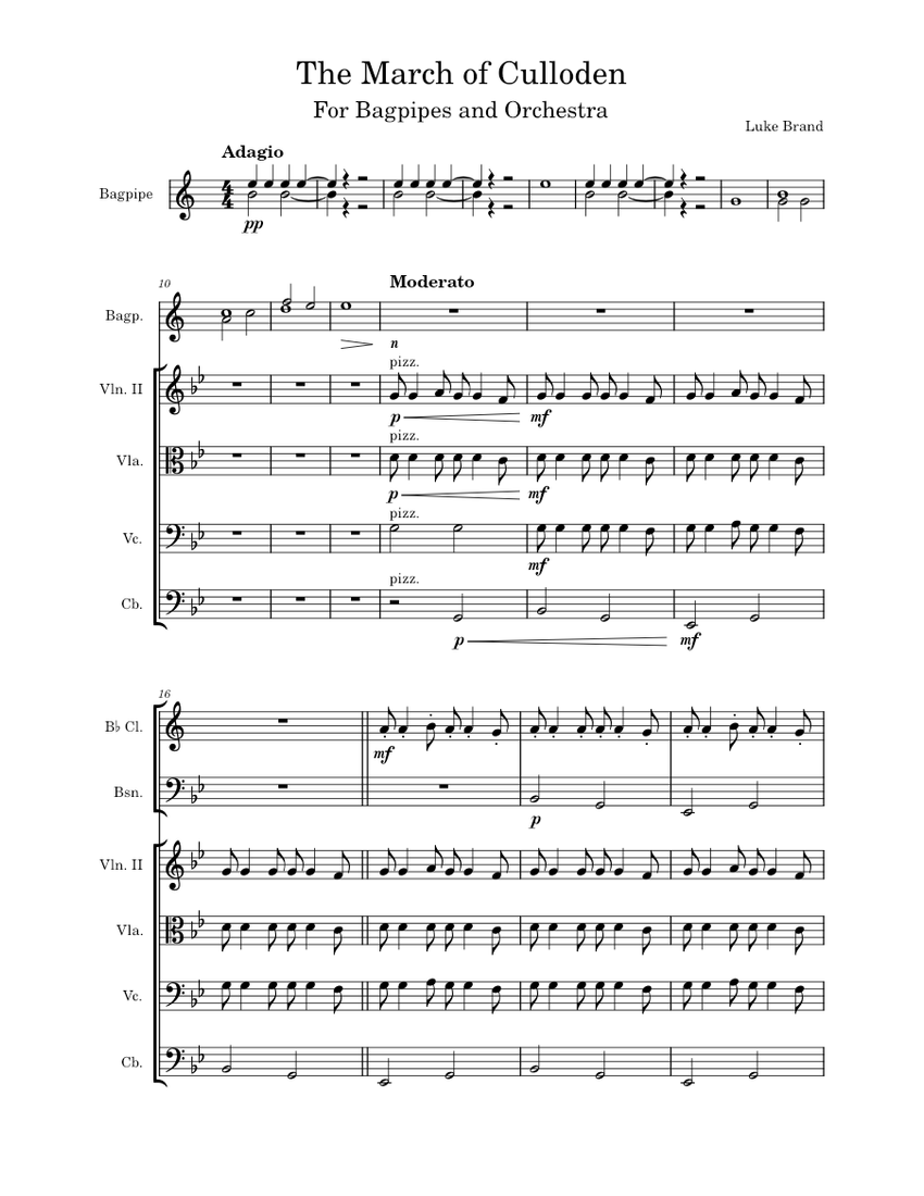 A March Sheet music for Flute, Oboe, Clarinet in b-flat, Bassoon & more ...
