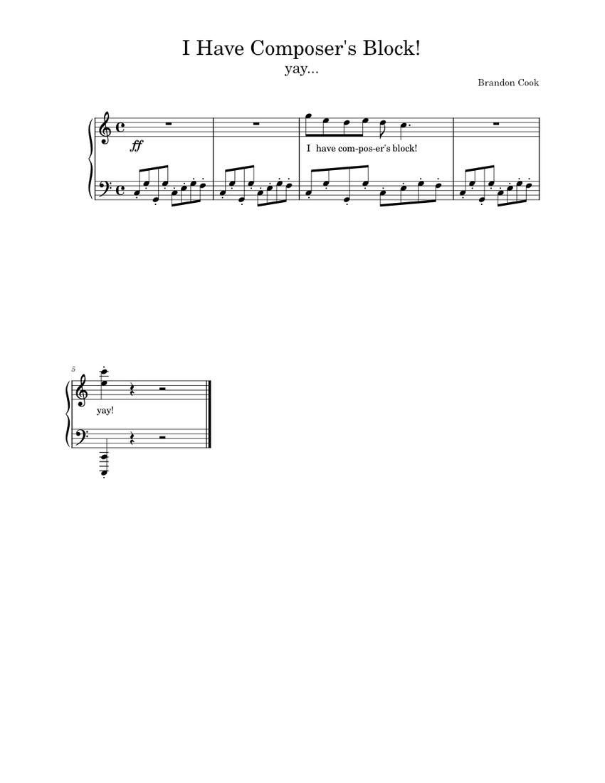 I Have Composer's Block! - piano tutorial